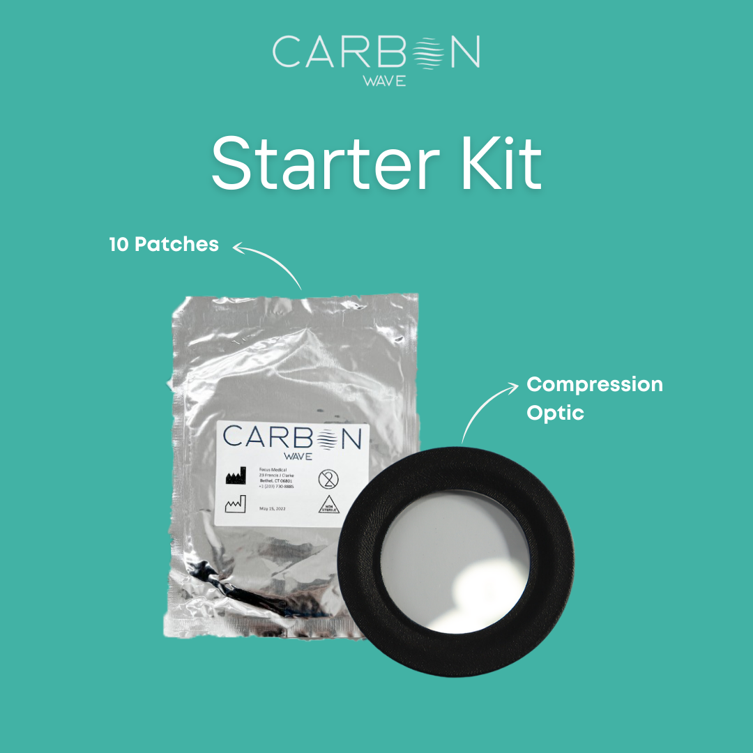 Carbon Wave Patch - Starter Kit Box of 10 Patches & Optic – Astanza Laser