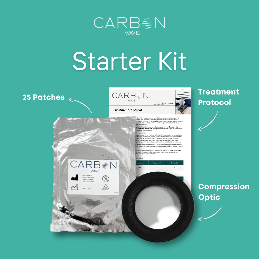 Carbon Wave Patch - Starter Kit Box of 25 Patches & Optic – Astanza Laser